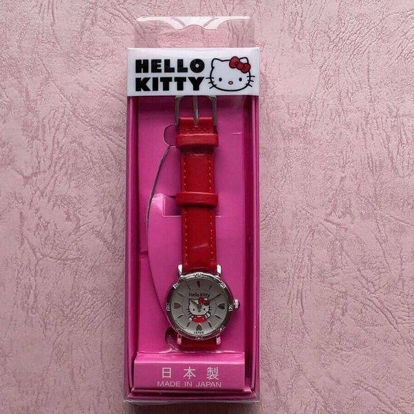 CITIZEN Hello kitty Kawaii Unused Red wristwatch woman Sanrio Genuine ...