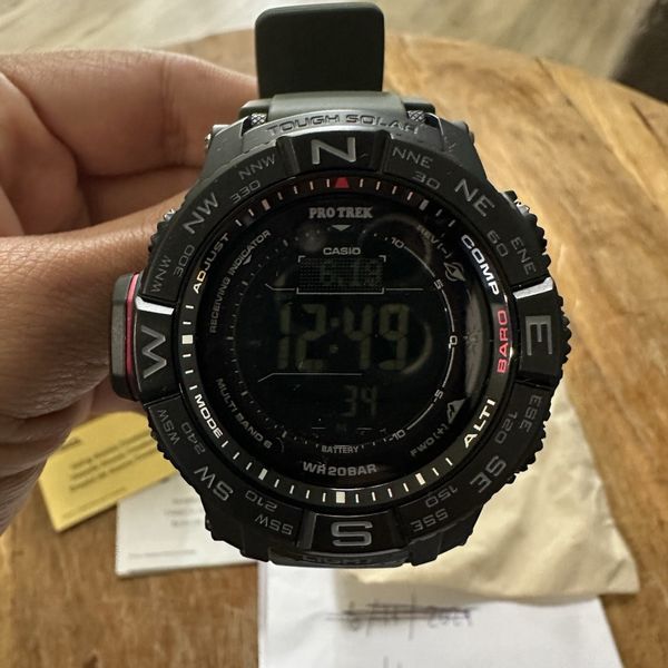 Casio Pro Trek Solar Powered WR20 PRW-3510Y-8CR Men's Watch MINT ...