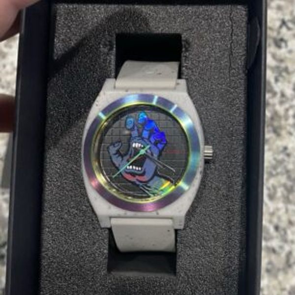NIXON Santa Cruz Time Teller watch - Concrete- Screaming Hand ...