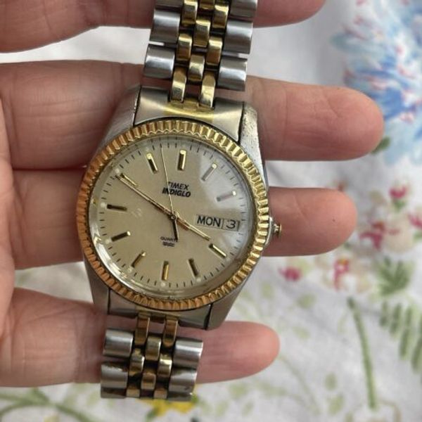 Timex Indiglo Mens Quartz Watch With Day Date KK | WatchCharts Marketplace