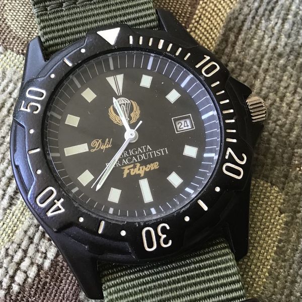 Vintage Airborne Brigade of the Italian Army Watch , Quartz, Blk PVD ...