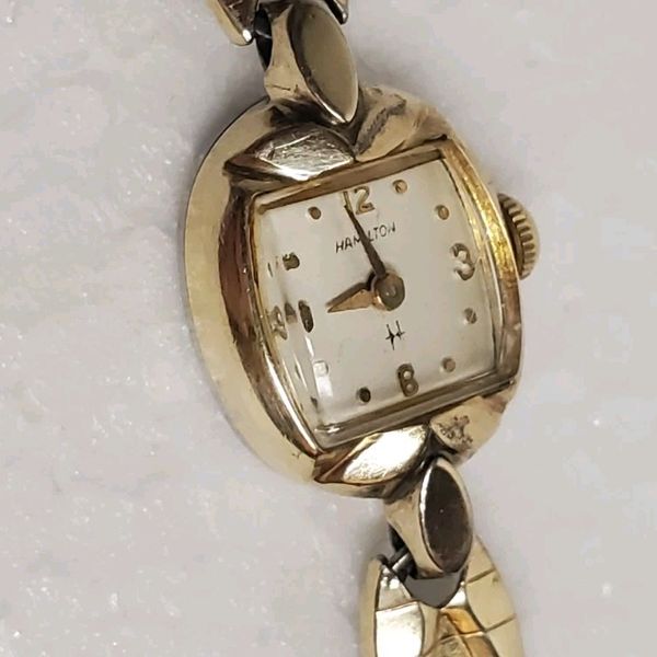 Nice Vintage Ladies Hamilton Watch Rolled Gold 10K RGP Bezel ~ Runs ...