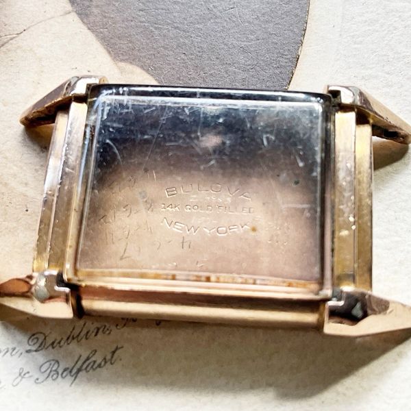 Vintage 2 BULOVA Wristwatch Cases 14k Gold Filled Fronts & Backs ...