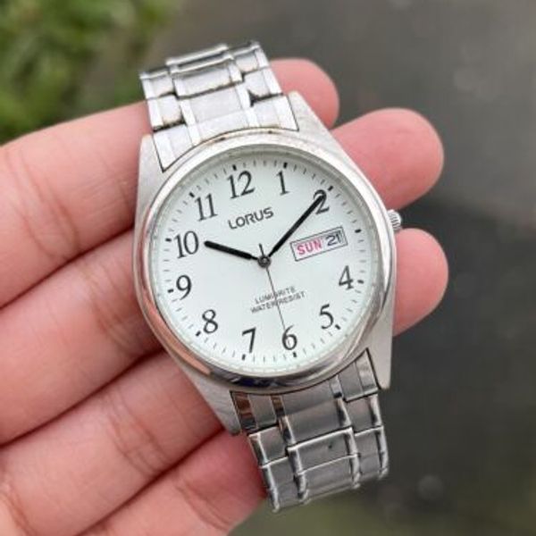 Lorus By Seiko Lumibrite Date Date 38mm Stainless Steel Menâ s Watch ...