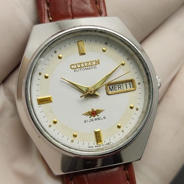 Citizen 8200 A Eagle 7 Automatic 21 jewels Day/Date Vintage Men Watch | WatchCharts Marketplace