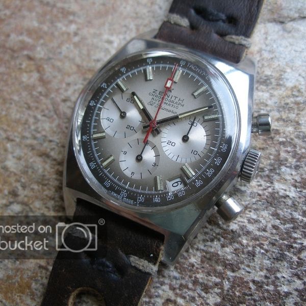 SOLD: Zenith El Primero A385 w/ Smoke/Grey/Fume Dial & Gay Freres ...