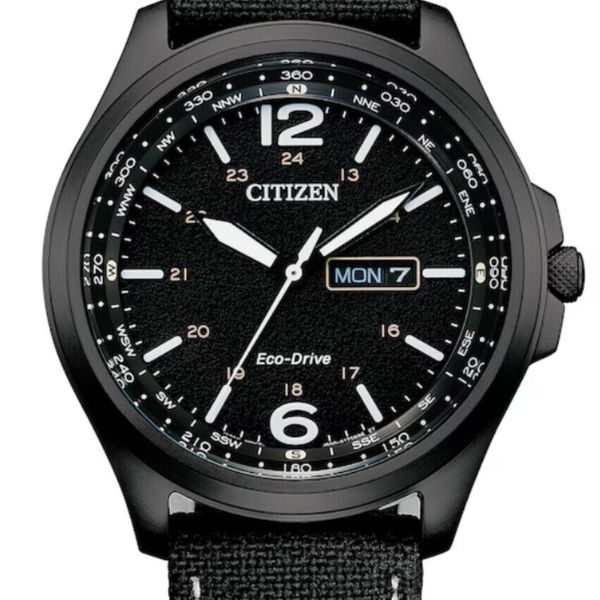 $325 NWT CITIZEN Eco-Drive CLASSIC Black Leather Men's GLOW Watch ...