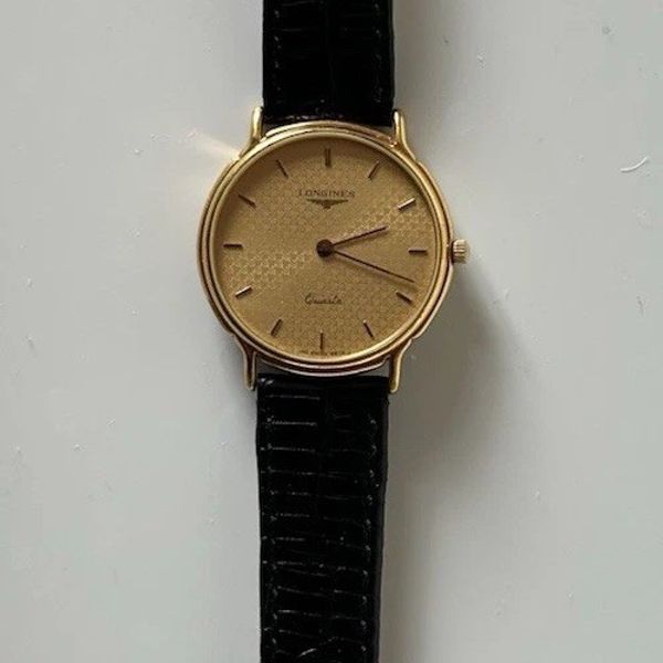 Longines Quartz Gold Coloured Wristwatch | WatchCharts Marketplace