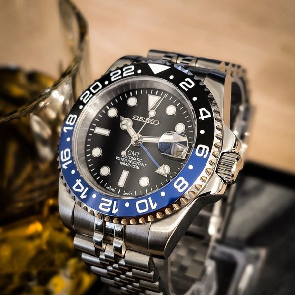 Seiko GMT Batman Mod Watch Automatic | WatchCharts Marketplace