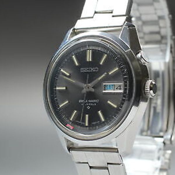 [Exc+5] SEIKO BELL MATIC 4006-7010 Black Day/Date 27J Automatic Men's ...