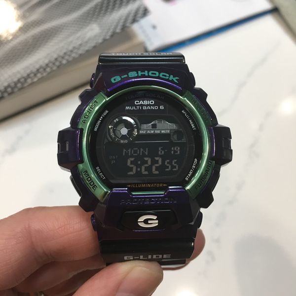 Casio G-Shock GXW-8900 G-Lide Atomic solar tide graph panda and hulk ...