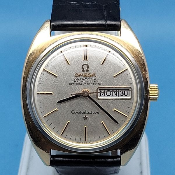 VINTAGE OMEGA GOLD CAPPED Cal.751 CONSTELLATION WATCH MENS 35mm Ref 168 ...
