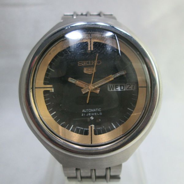 VINTAGE SEIKO 6319-7010 DAYDATE STAINLESS STEEL AUTOMATIC MENS WATCH ...