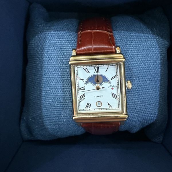 Noah x Timex Sun and Moon Phase Watch White Brown In Box From Japan ...