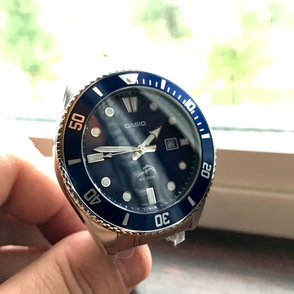 FS: Casio MDV106 Blue w/Double Dome Sapphire and Unworn/Unsized ...
