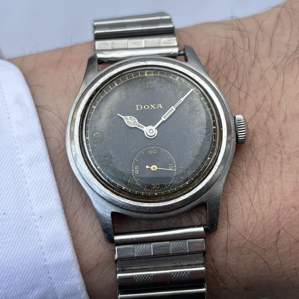 Vintage Doxa Steel Military Watch Service Watch DH WW2 Wehrmacht Watch ...