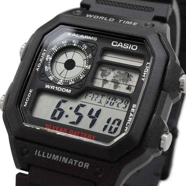 [Casio] CASIO World Time Digital Men's Watch AE-1200WH-1AV Casio ...