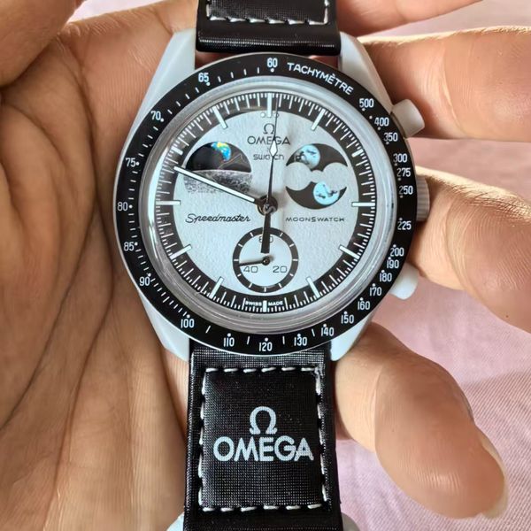 Omega x Swatch MoonSwatch "Mission To The EarthPhase" Bioceramic 42mm ...