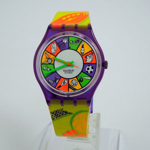 Swatch QUARTZ Men's watch AG1993 clear plastic case works | WatchCharts ...