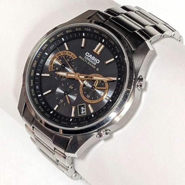 CASIO LINEAGE LIW-M610TDS Titanium Black Dial Solar Watch 41.5mm From ...