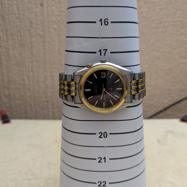 Seiko 5M42-0B80 Kinetic Wrist Watch In Full Working Order And Keeping ...