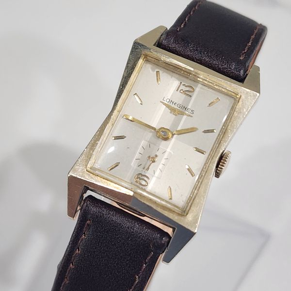 Vintage 1954 Longines 2049 Cal. 9LT 17 Jewels 10K GF Hour Glass Dress ...