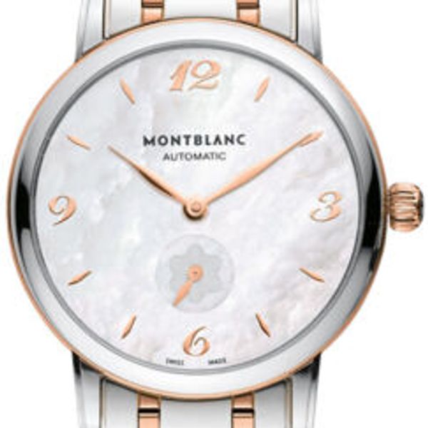 Montblanc Star Classique 34mm Steel & 18k Rose Gold Automatic Ladies ...