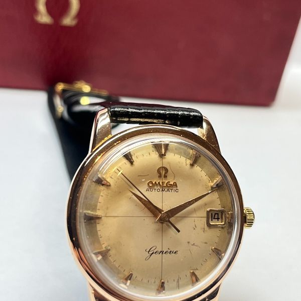 Vintage Omega Geneve Automatic 18K Solid Gold Ref. 14703 With Box ...