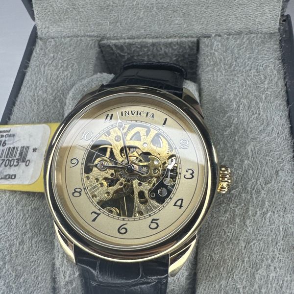 Invicta Men's 31306 Specialty Mechanical Chronograph Gold Dial Watch ...