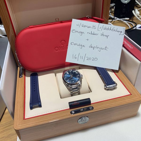 [WTS] OEM unworn 19mm Omega Aqua Terra rubber strap + OEM Omega ...