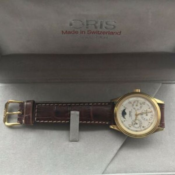 Oris Complication 571 triple date moonphase automatic watch Glassback Box Papers | WatchCharts ...