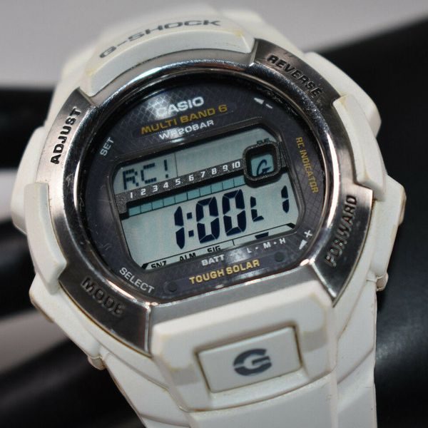 Casio G-Shock White GW-M850 Tough Solar Wave Ceptor Men's Watch ...