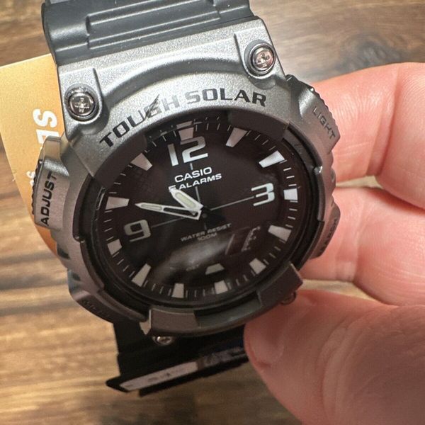 Casio AQ-S810WC-1AV Solar Powered Men's Wrist Watch Scratch On Plastic ...