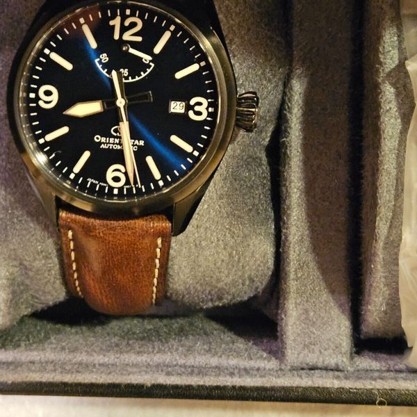 Orient Star "Outdoor" Blue Dial Black Plated Stainless Steel Case ...