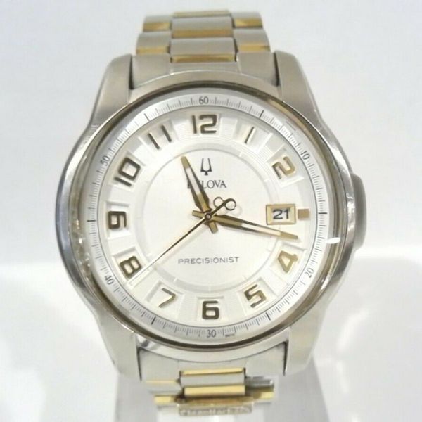 Bulova Precisionist C977650 Two Toned All Stainless Steel Men's Dress ...