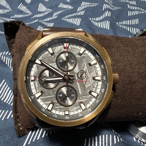 Zelos ZX-6 Bronze Meteorite Chronograph Quartz | WatchCharts Marketplace