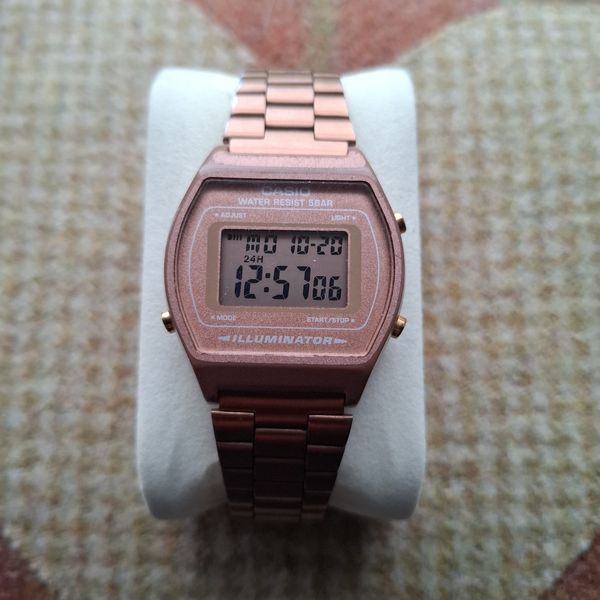CASIO Retro Classic Unisex Digital Steel Bracelet Watch B640W Rose Gold ...
