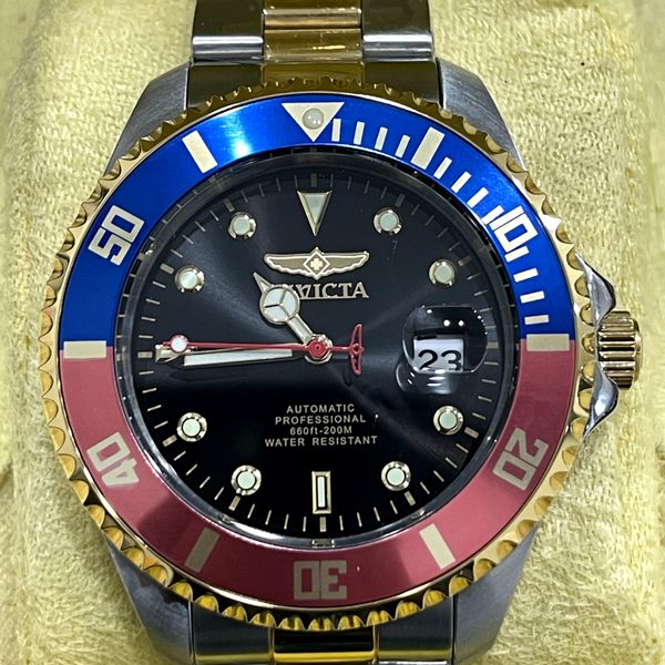 Invicta Pro Diver Men silver & Gold Tone pepsi Model 34043 Men's Watch ...