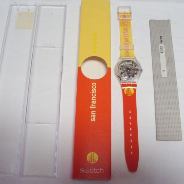 SWATCH - DESTINATION SAN FRAN - GK 209SF- Black and Silver Hands - New ...