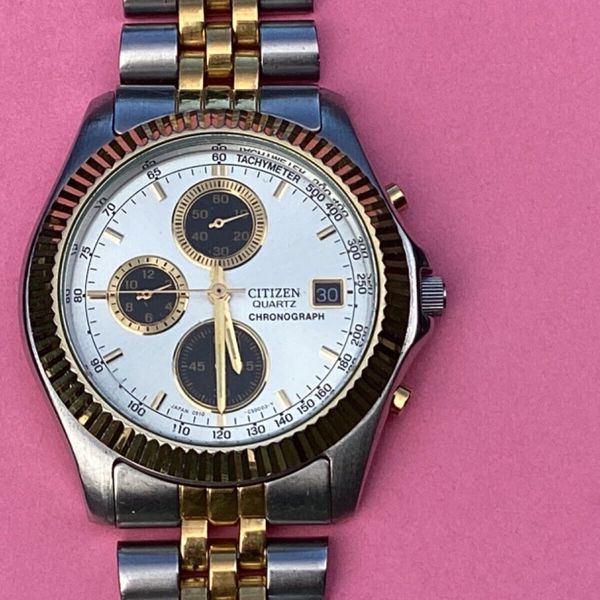 Citizen Quartz Chronograph 0510 C50031 K on back | WatchCharts Marketplace