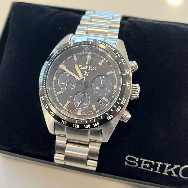 Used Seiko Prospex Speedtimer Black Dial SSC819 Stainless Steel ...