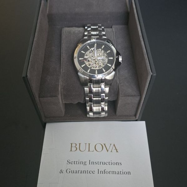 Bulova See Thru Skeleton Men's Watch Model# 96A170 Automatic ...