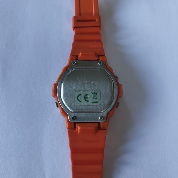 Casio. Digital Unisex Watch. Model W-214H. In Orange. New Battery ...