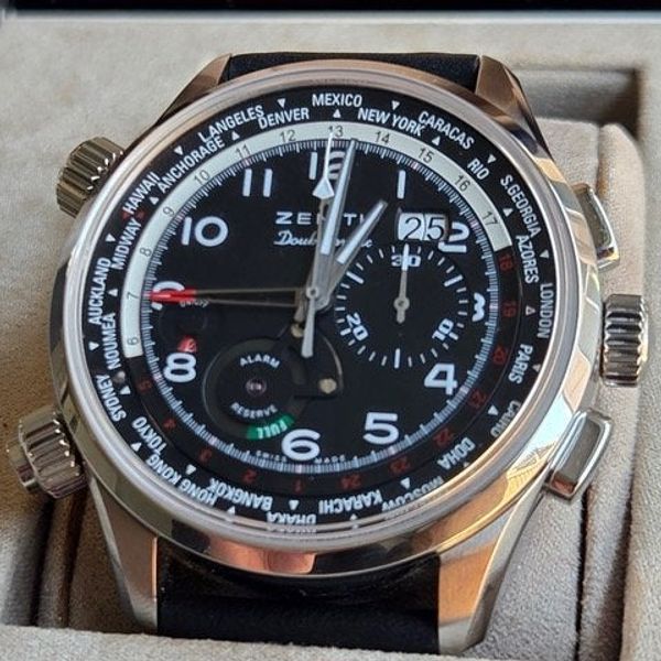 LNIB - Zenith Pilot Doublematic - El Primero Chronograph, Worldtimer ...