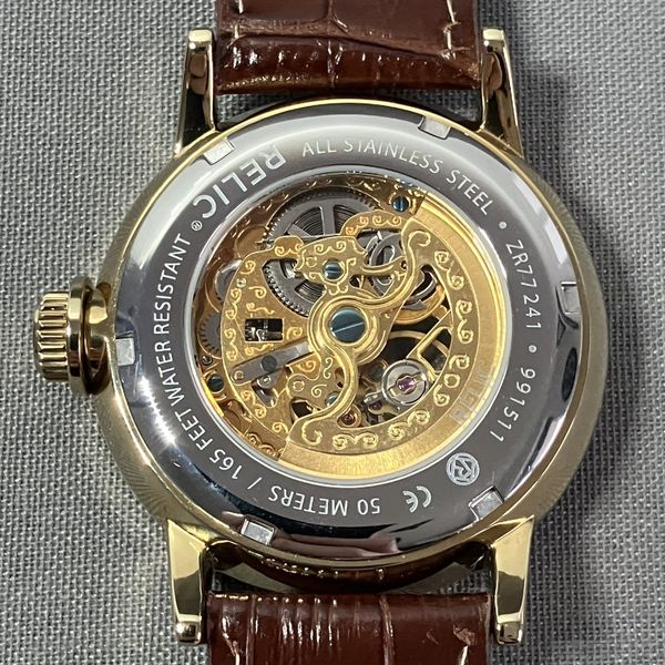 RELIC By Fossil All Stainless Steel Automatic Skeleton Watch ...