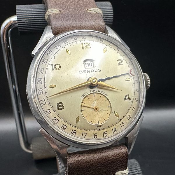 Vintage Benrus Mechanical Wristwatch - Unique Day & Date Feature ...