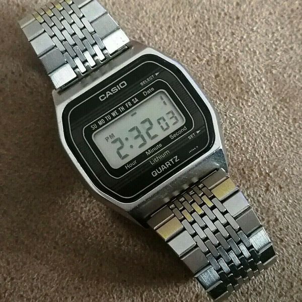 vintage casio b815 lithium quartz lcd watch rare module 155 japan from ...