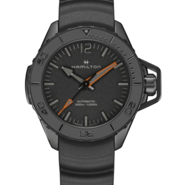 New Hamilton Khaki Navy Frogman Automatic Black Dial Men's Watch ...