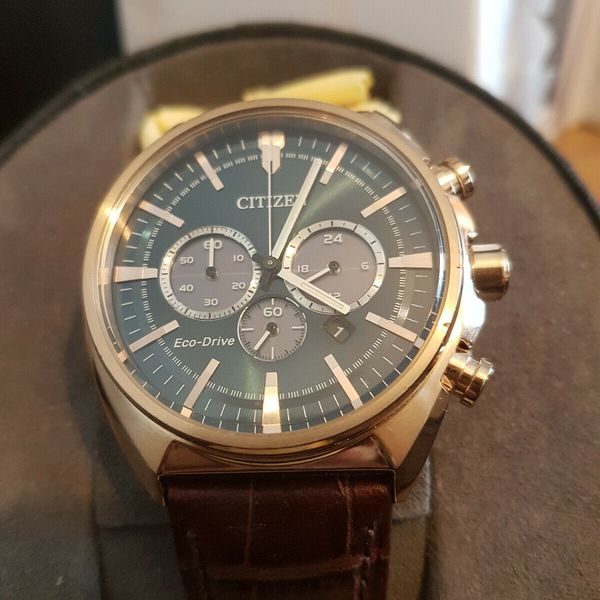 Citizen Mens Eco Drive r Chronograph date B.L. Strap Watch B620-S104335 ...