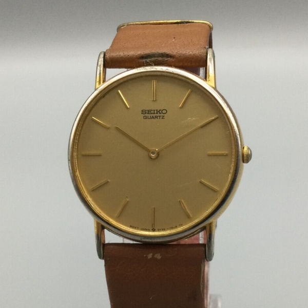Vintage Seiko Watch Men Gold Tone 5Y30-7009 Broken For Parts or Repair | WatchCharts Marketplace